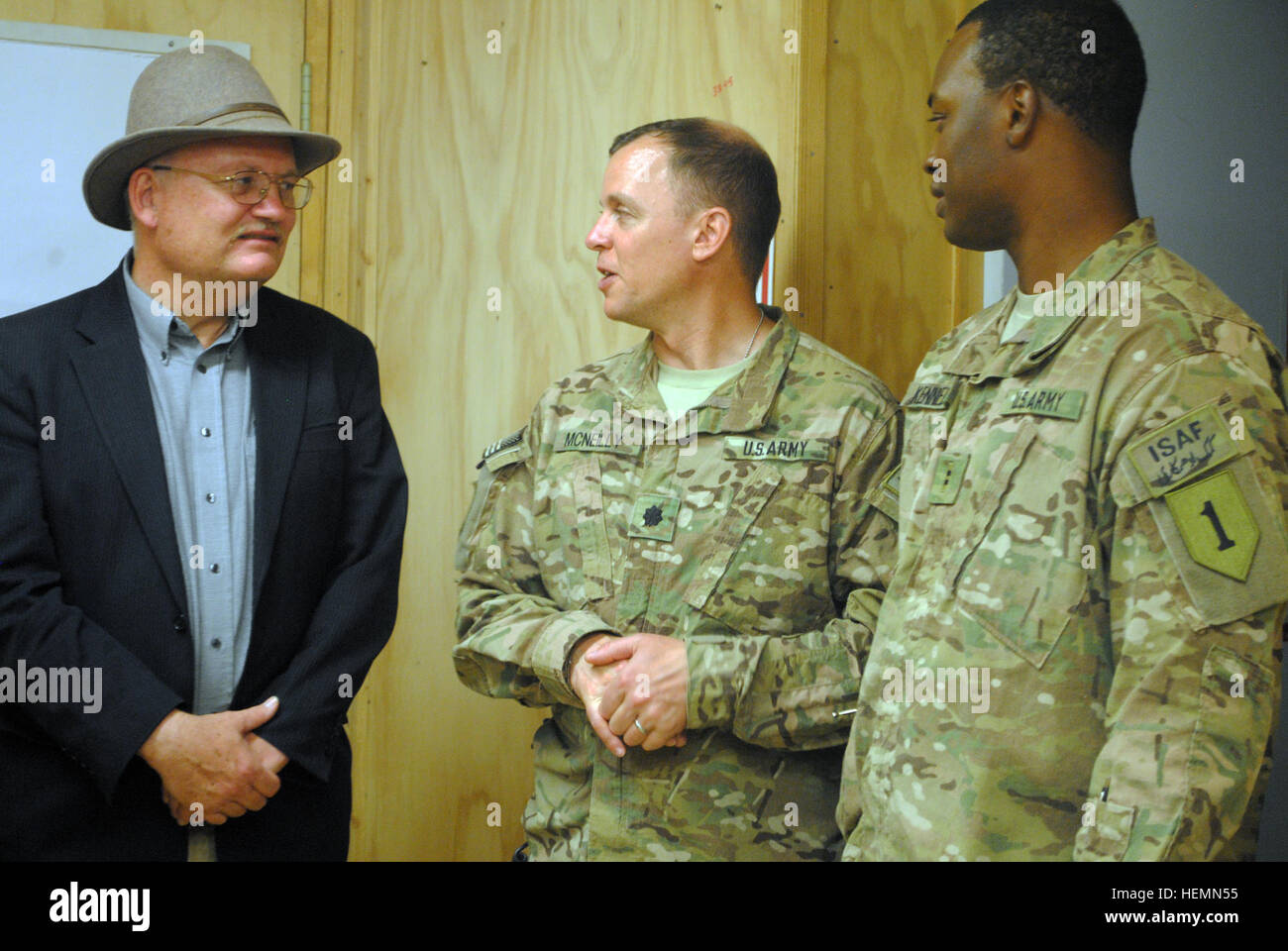 U.S. Army Lt. Col. Henry I.B. McNeilly (center), commander of the 1st ...