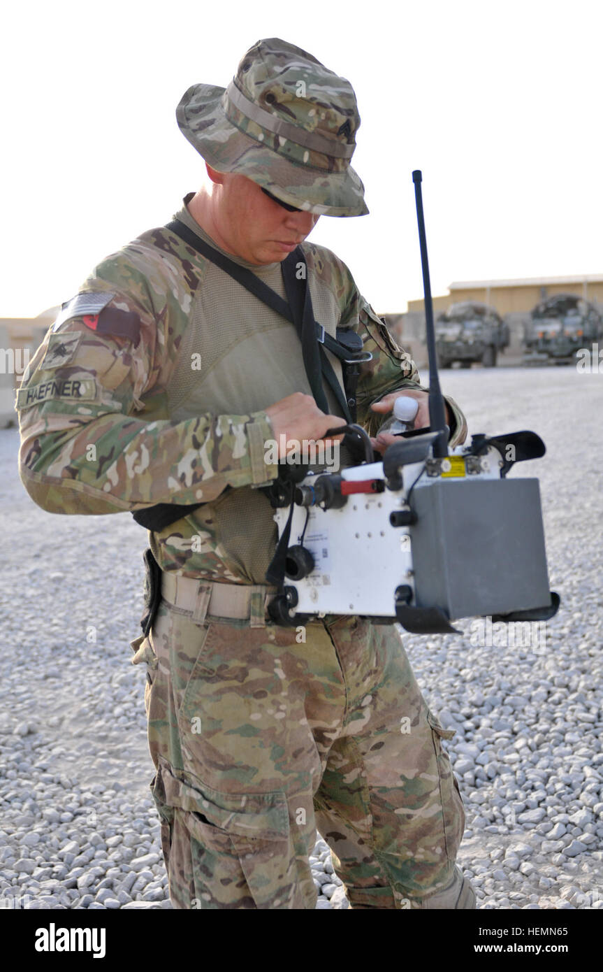 U.S. Army Sgt. Ernest Haefner, assigned to Alpha Troop, Regimental ...