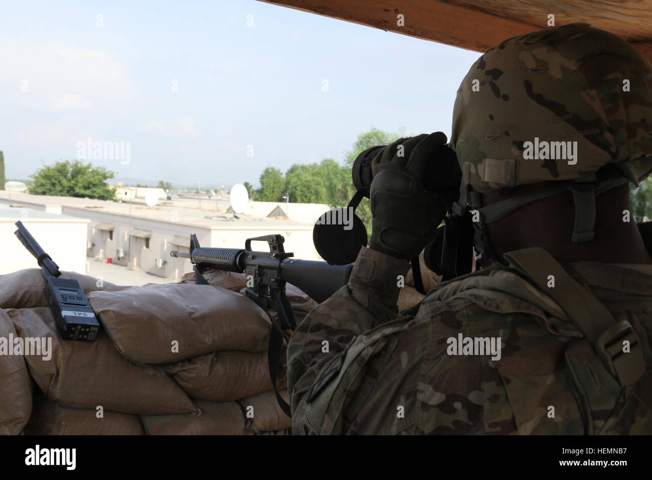 U.S. Army Pfc. Elliot Battle from Task Force Tiger Shark, 1st Company ...