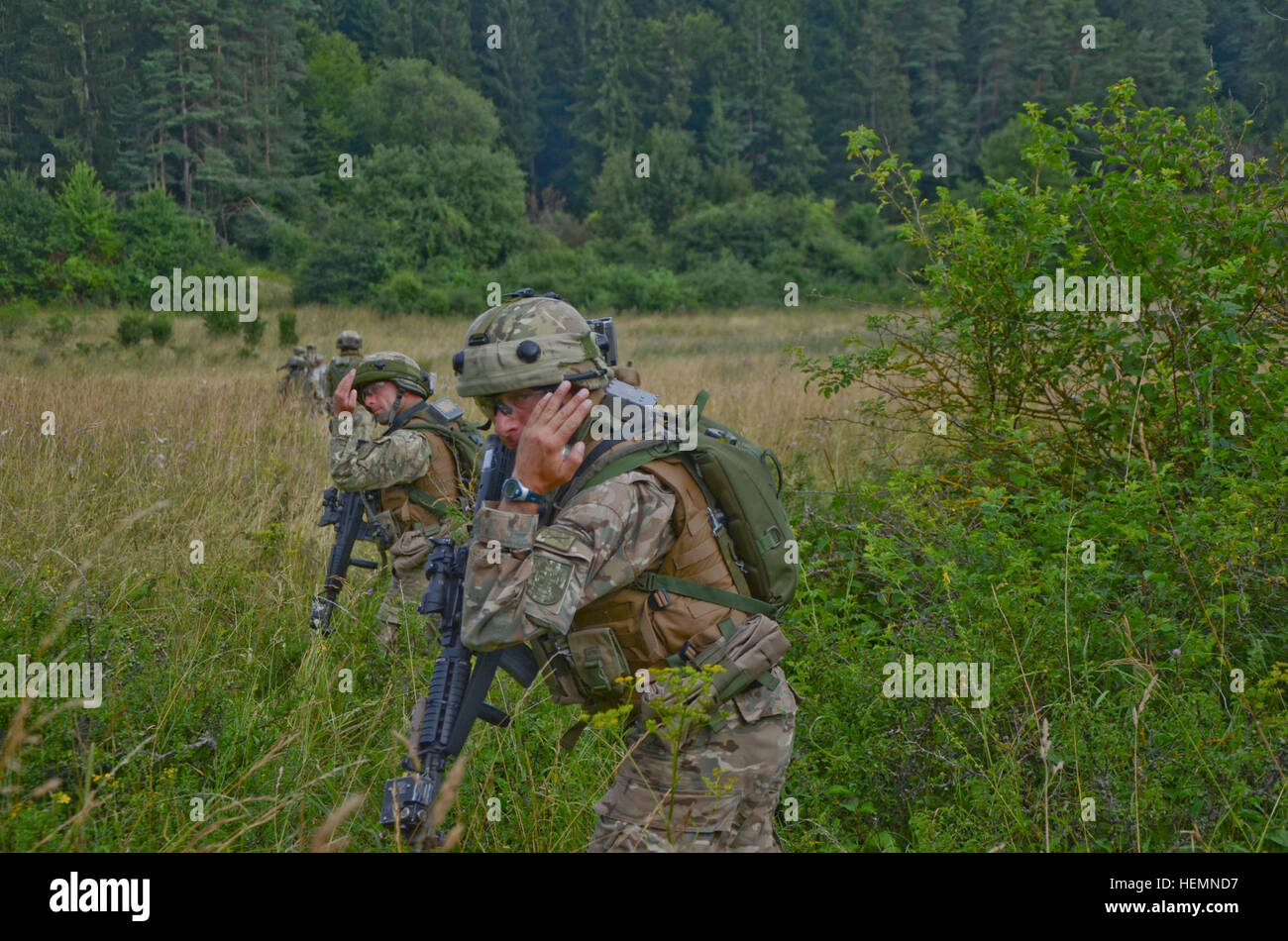 Georgian soldiers with Delta Company, Batumi Georgian Light Infantry ...