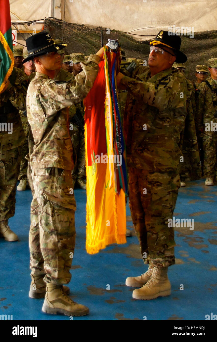 Army Col. Robert Whittle Jr. (left), commander, 2nd "Black Jack ...