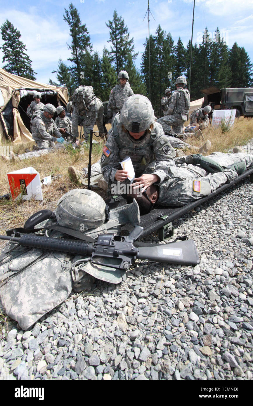 Medics from the Headquarters Support Company, 46th Aviation Support ...