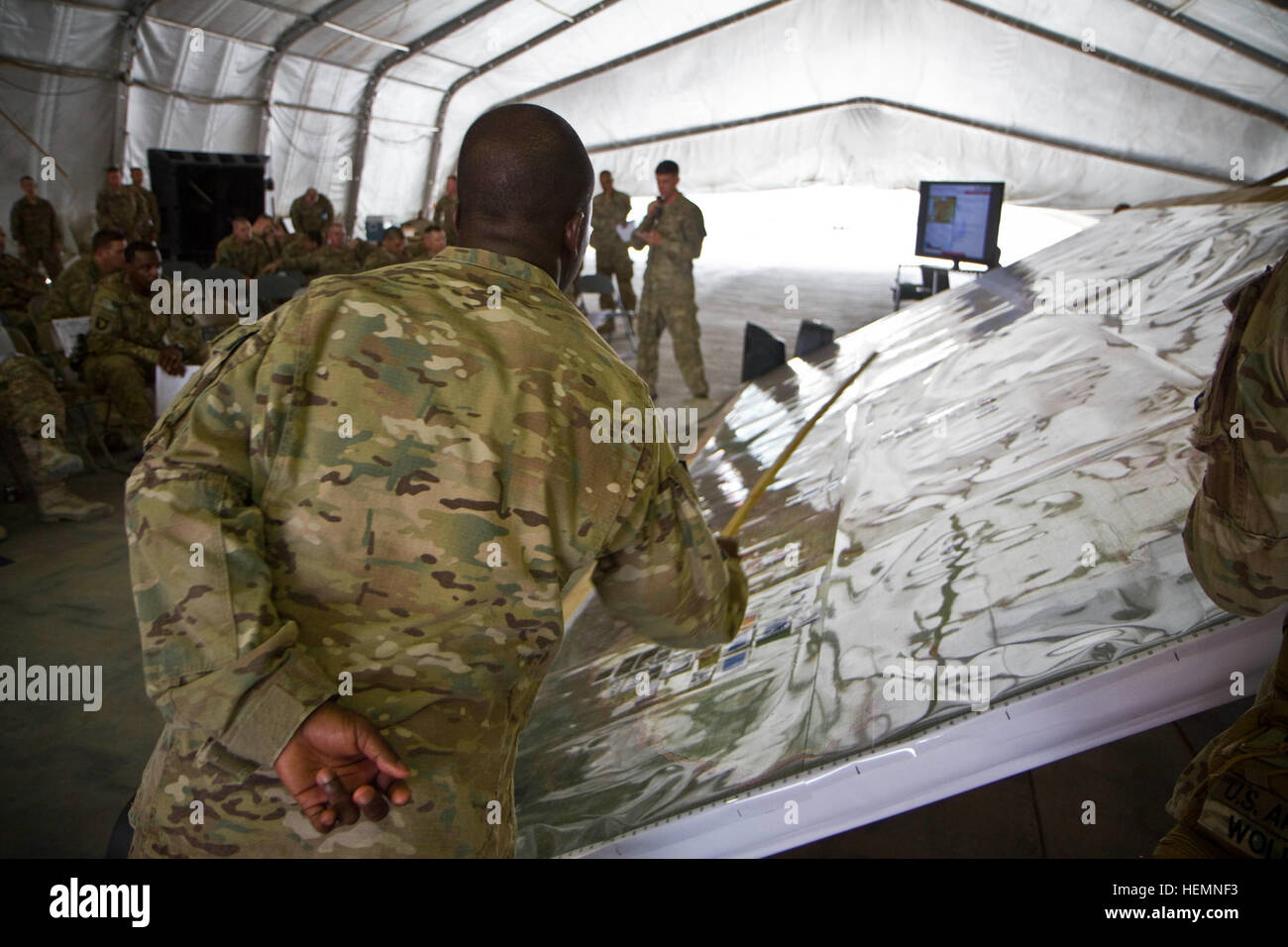U.S. Army Cpt. Sadat Allhassan, transportation officer with the 801st ...