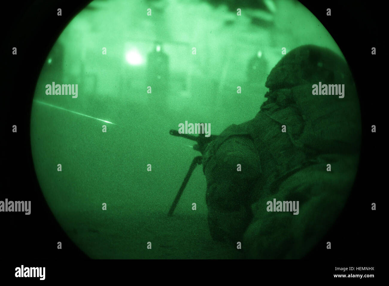 An U.S. soldier with Delta Company, 1st Battalion, 5th Cavalry Regiment ...