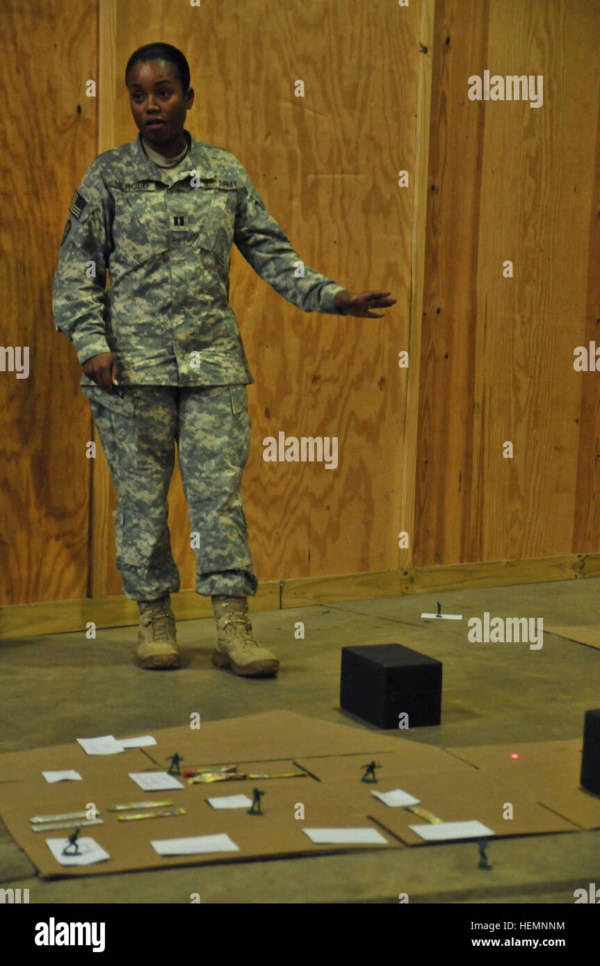 U.S. Army Capt. Suze Harold, commander of the 609th Transportation ...