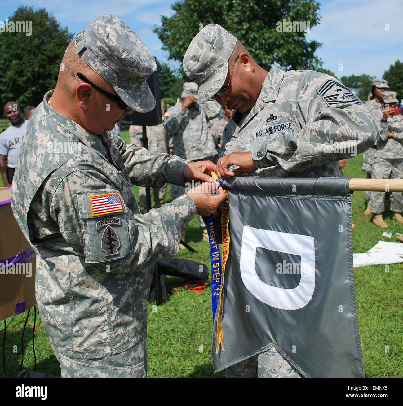 U.S. Army Command Sgt. Maj. Sammy Sablan, 77th Sustainment Brigade, and ...
