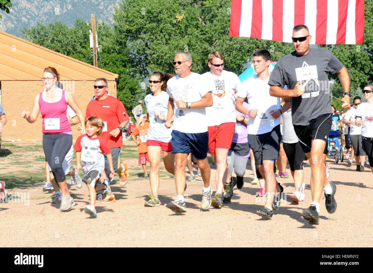 Runners take off during the Fort Carson Soldiers' Memorial walk/run at ...