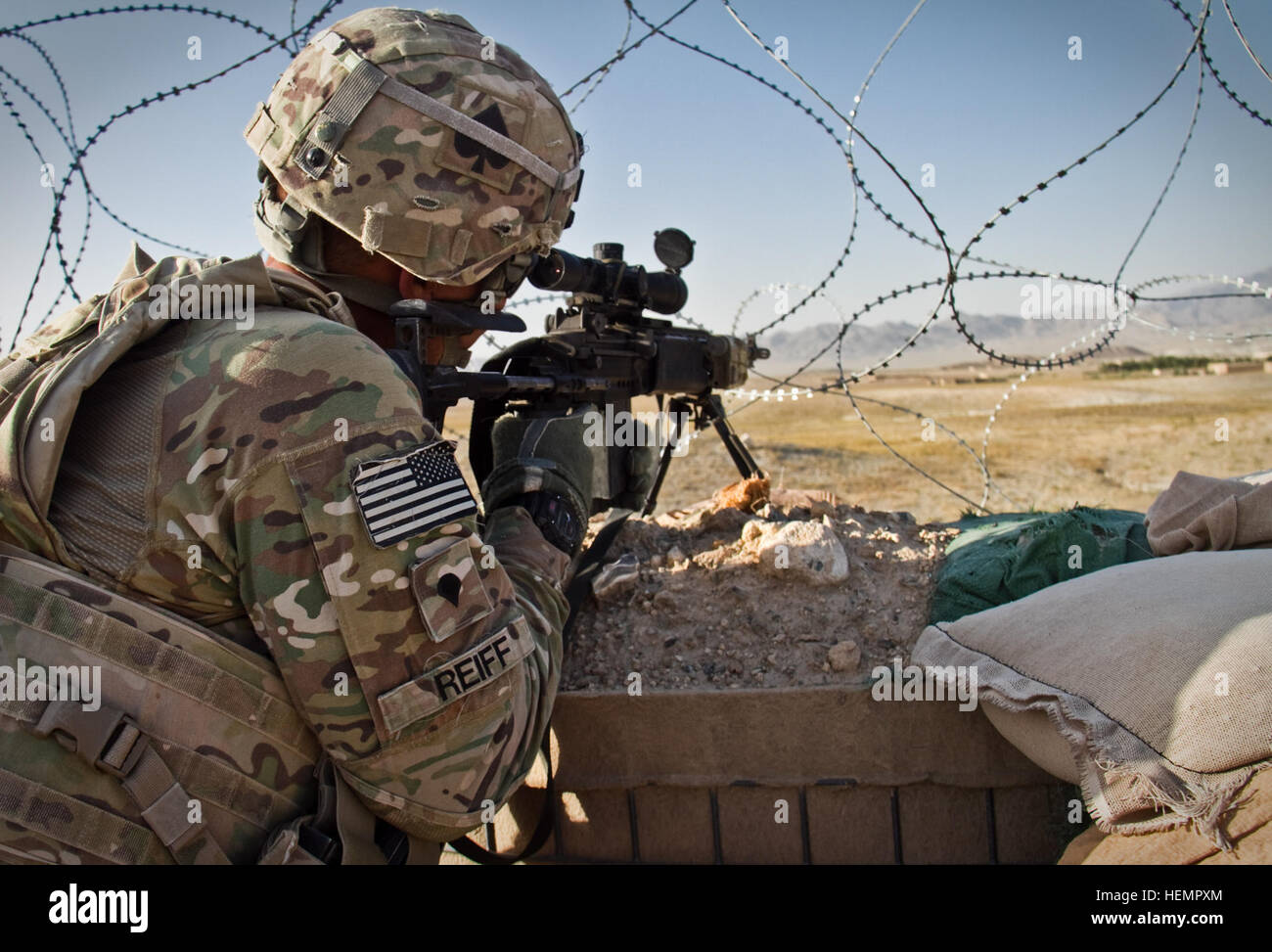 U.S. Army Spc. Charles R. Reiff, an indirect fire infantryman with ...