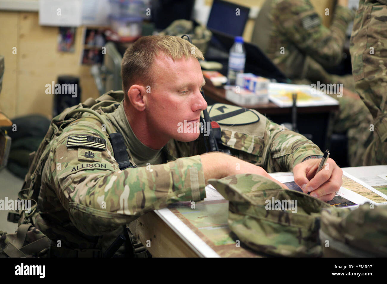 U. S. Army 1st Sgt. Sean Allison with Delta Company, 1st Battalion, 5th ...