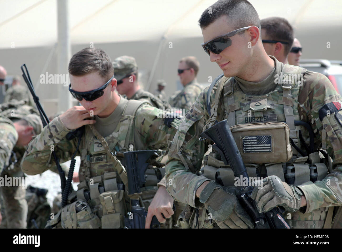 U.S. Army Pvt. 1st Class Tyler Hastings, left, and Pvt. 1st Class Kevin ...