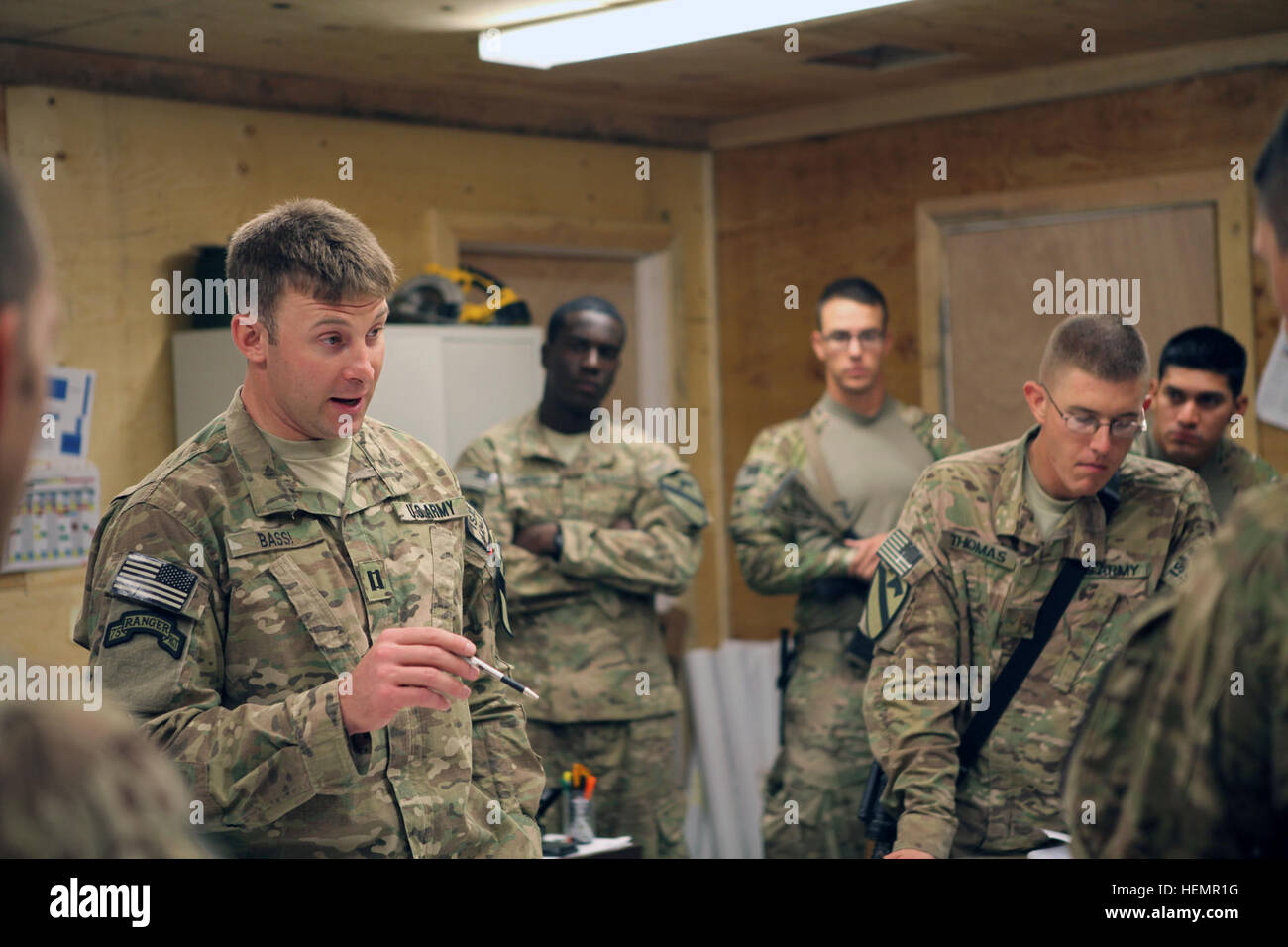 U.S. Army Capt. Michael Bassi, left, the commander of Delta Company ...