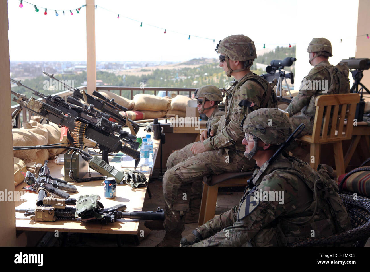 U.S. soldiers with Delta Company, 1st Battalion, 5th Cavalry Regiment ...