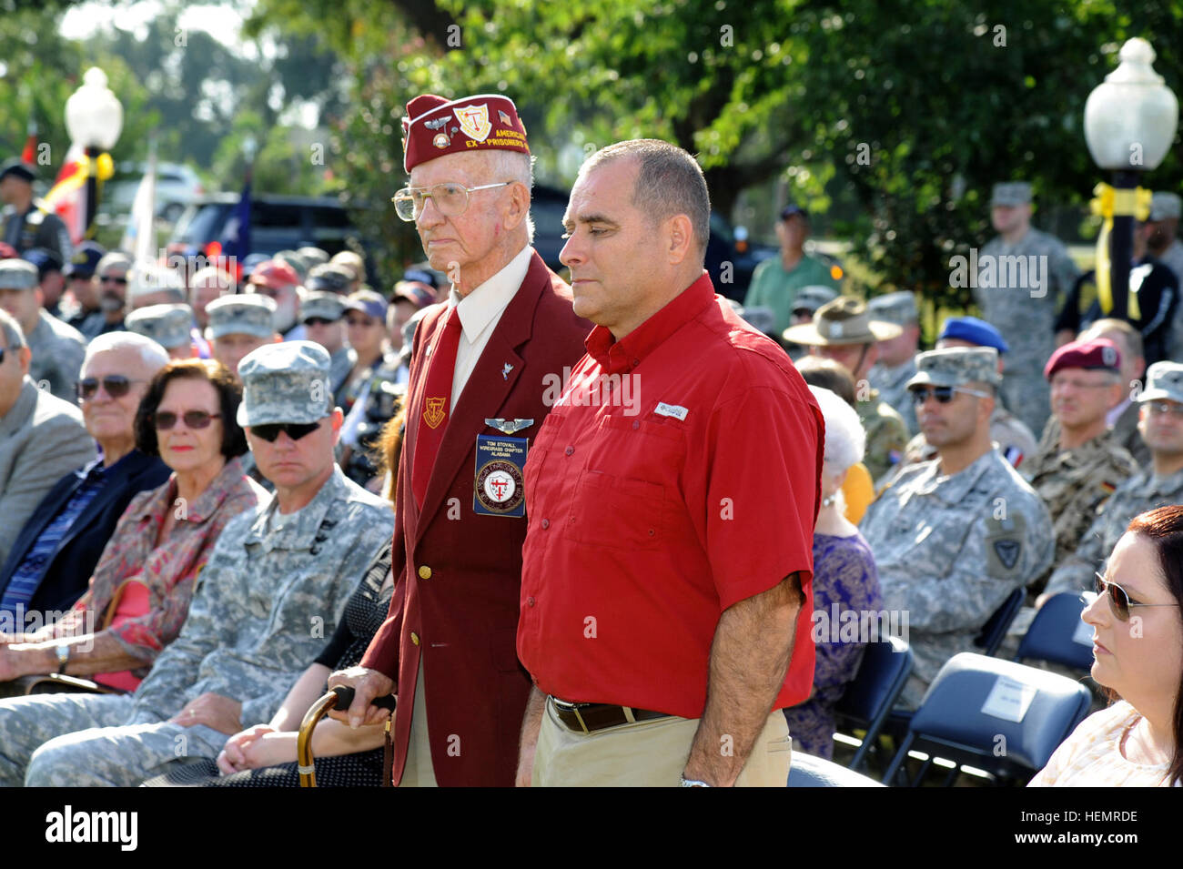 Retired U.S. Army Lt. Col. Thomas Stovall of Atlanta, left, and retired ...