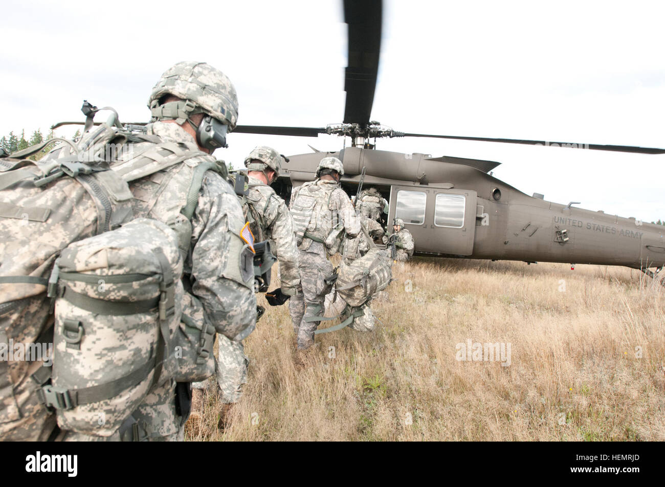 The soldiers of the 571st Sapper Company, practiced their air assault ...
