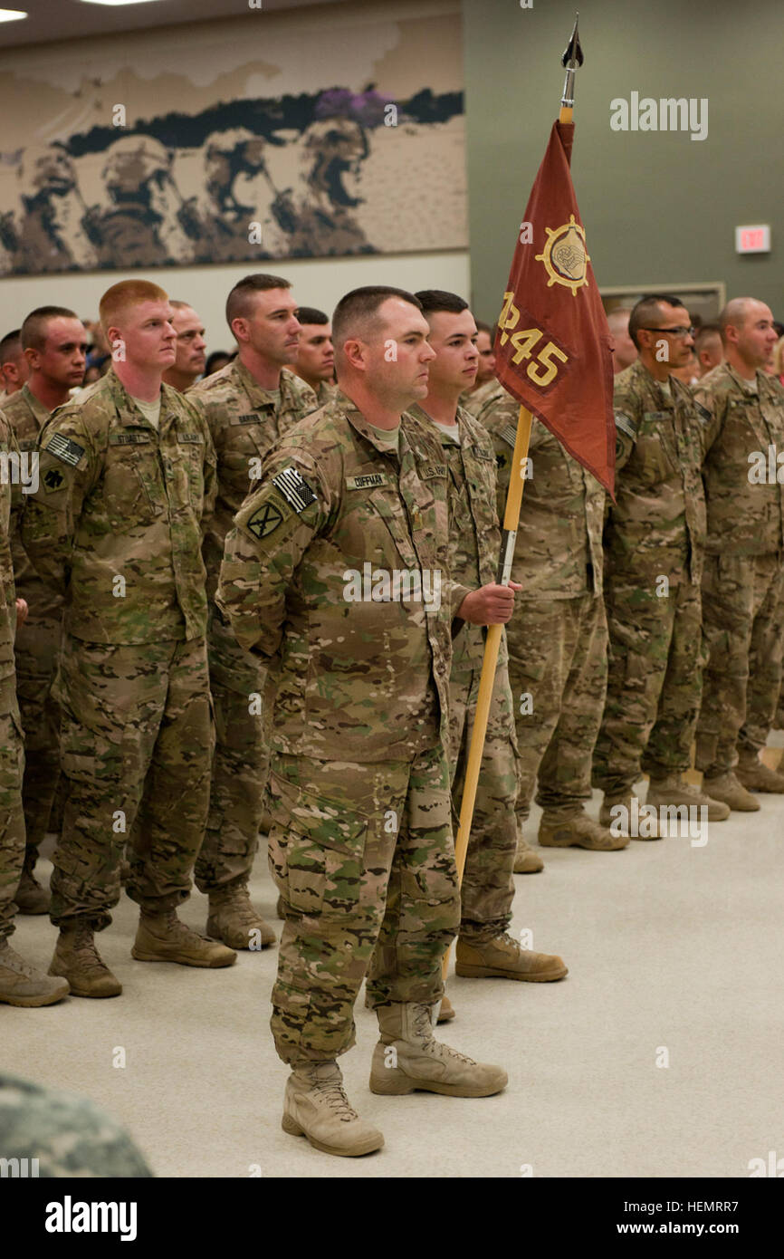 Members of the 1245th Transportation Company, 345th Corps Service ...