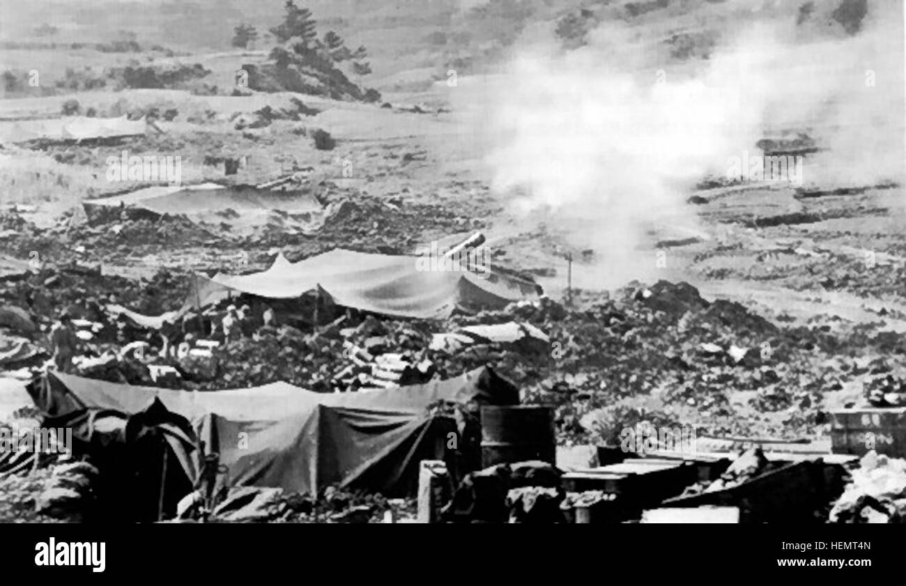 8-inch howitzer unit used in the Pacific fighting Stock Photo - Alamy