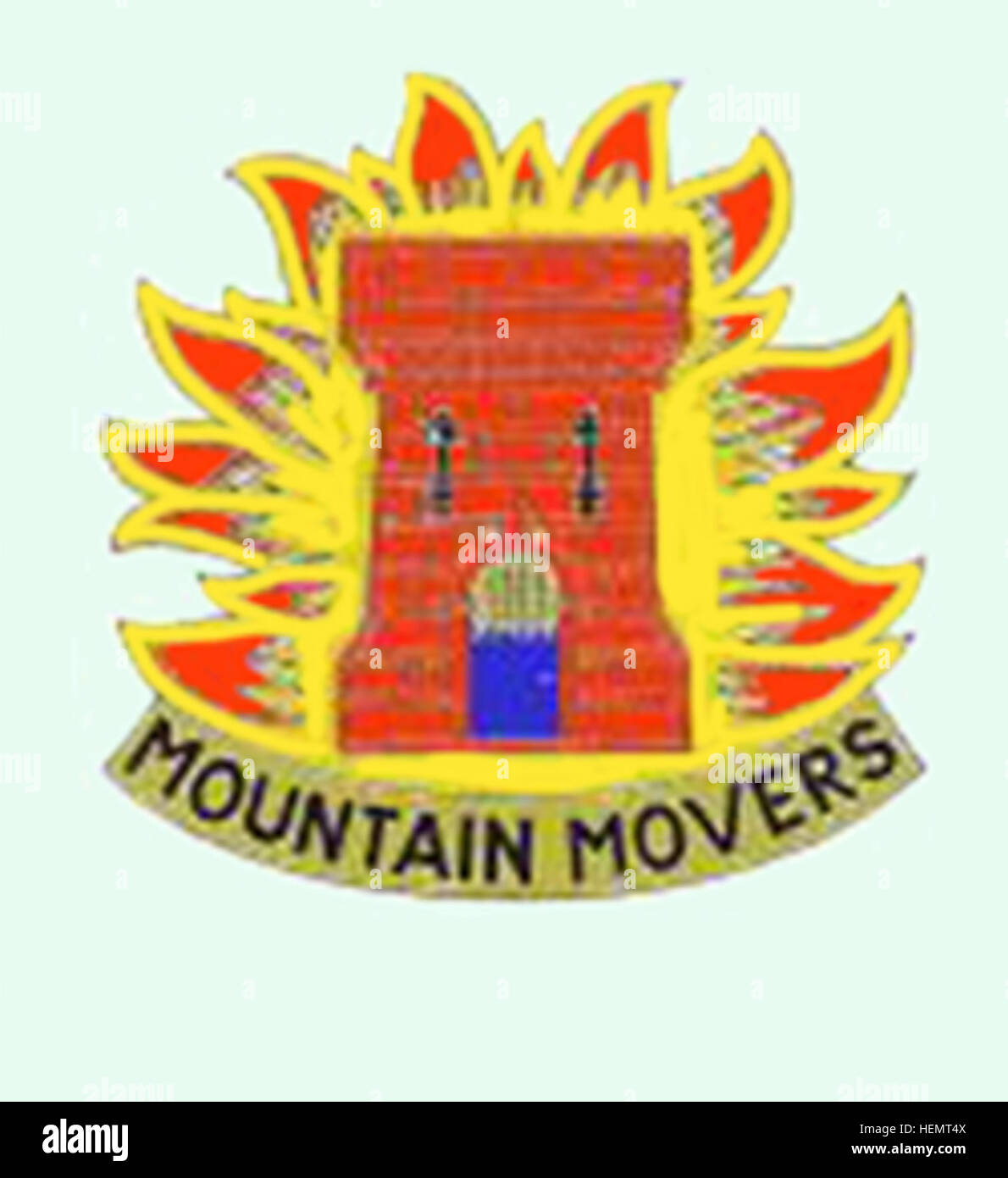 The 589th Engineer Battalion badge represents the unit's identity ...
