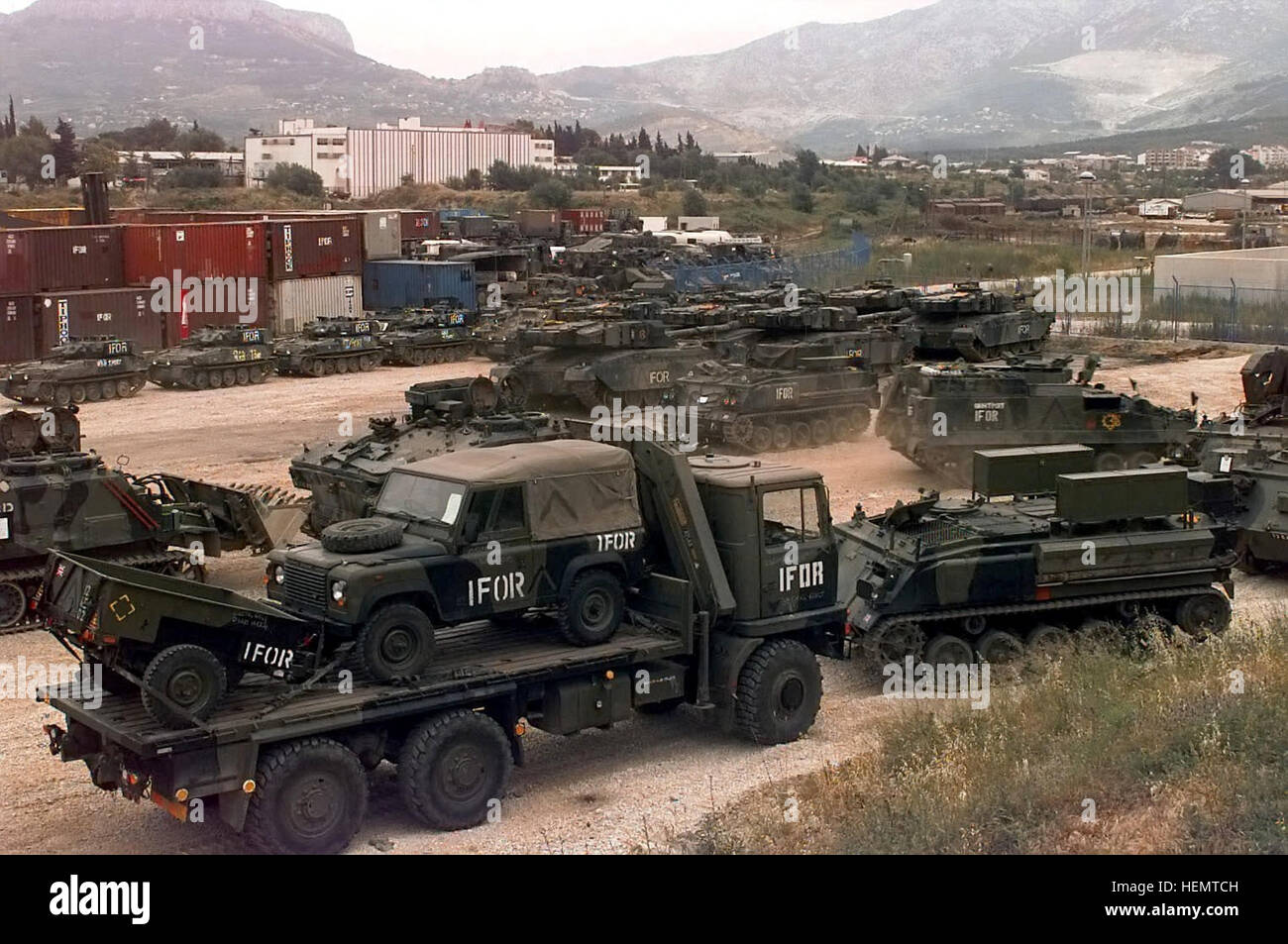 British Army vehicles at Croatia Stock Photo - Alamy