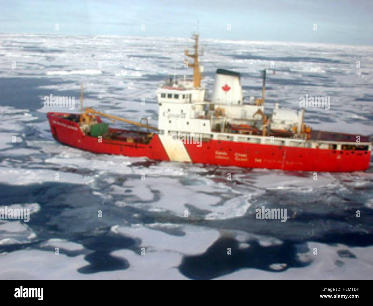 The CCGS Sir Wilfrid Laurier in the Beaufort Sea. This photo taken from ...