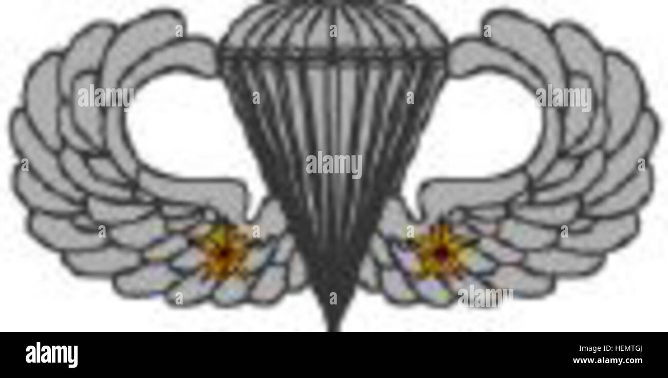 The Combat Parachutist Badge with two Jump Stars is a U.S. Army ...