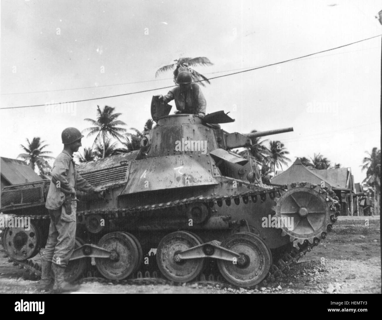 The Ha-Go tank was captured on Guam during World War II and was used in ...