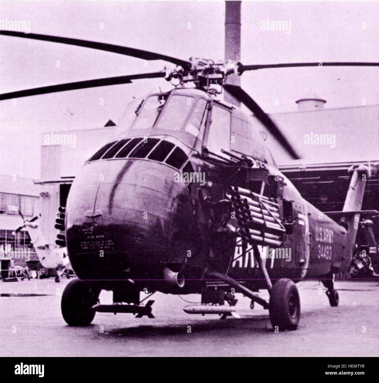 Heavily armed U.S. Army copter CH-34 at Ft. Benning, GA Stock Photo - Alamy