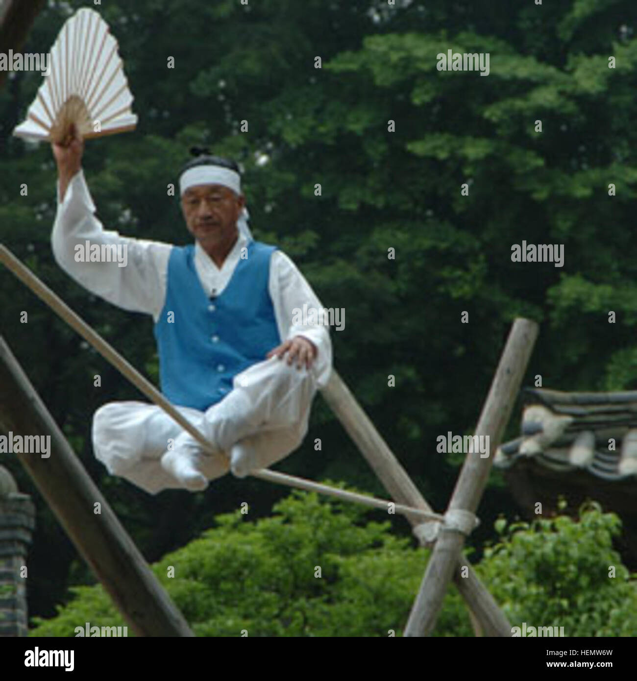Korean Folk Village-Jultagi-Tightrope walking-01 Stock Photo - Alamy