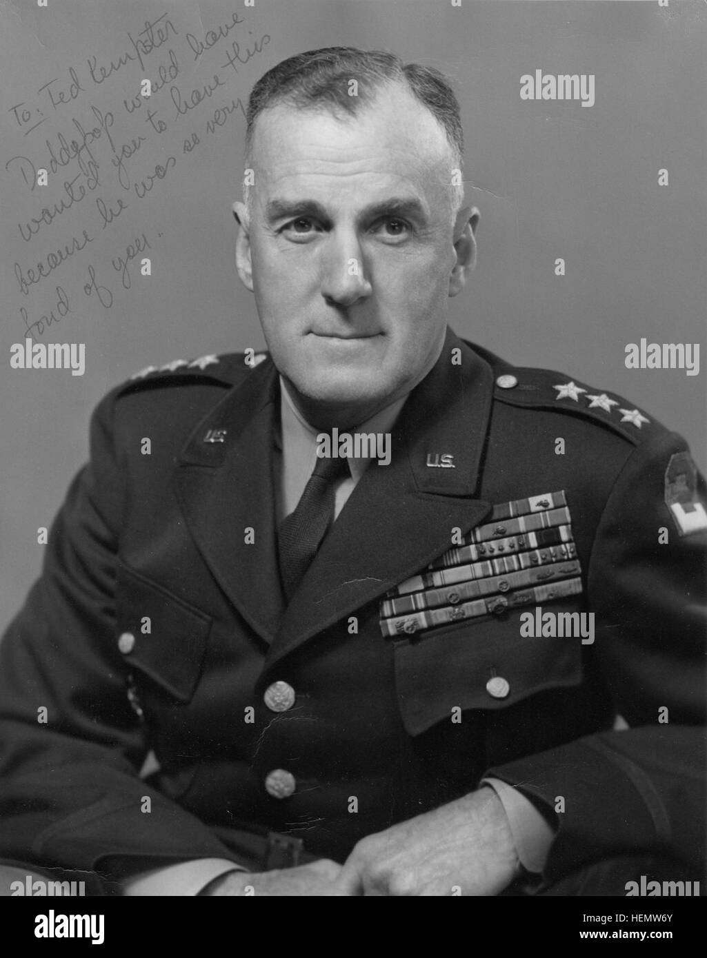 LTG (USA) Edward H. Brooks, final formal military portrait Stock Photo ...
