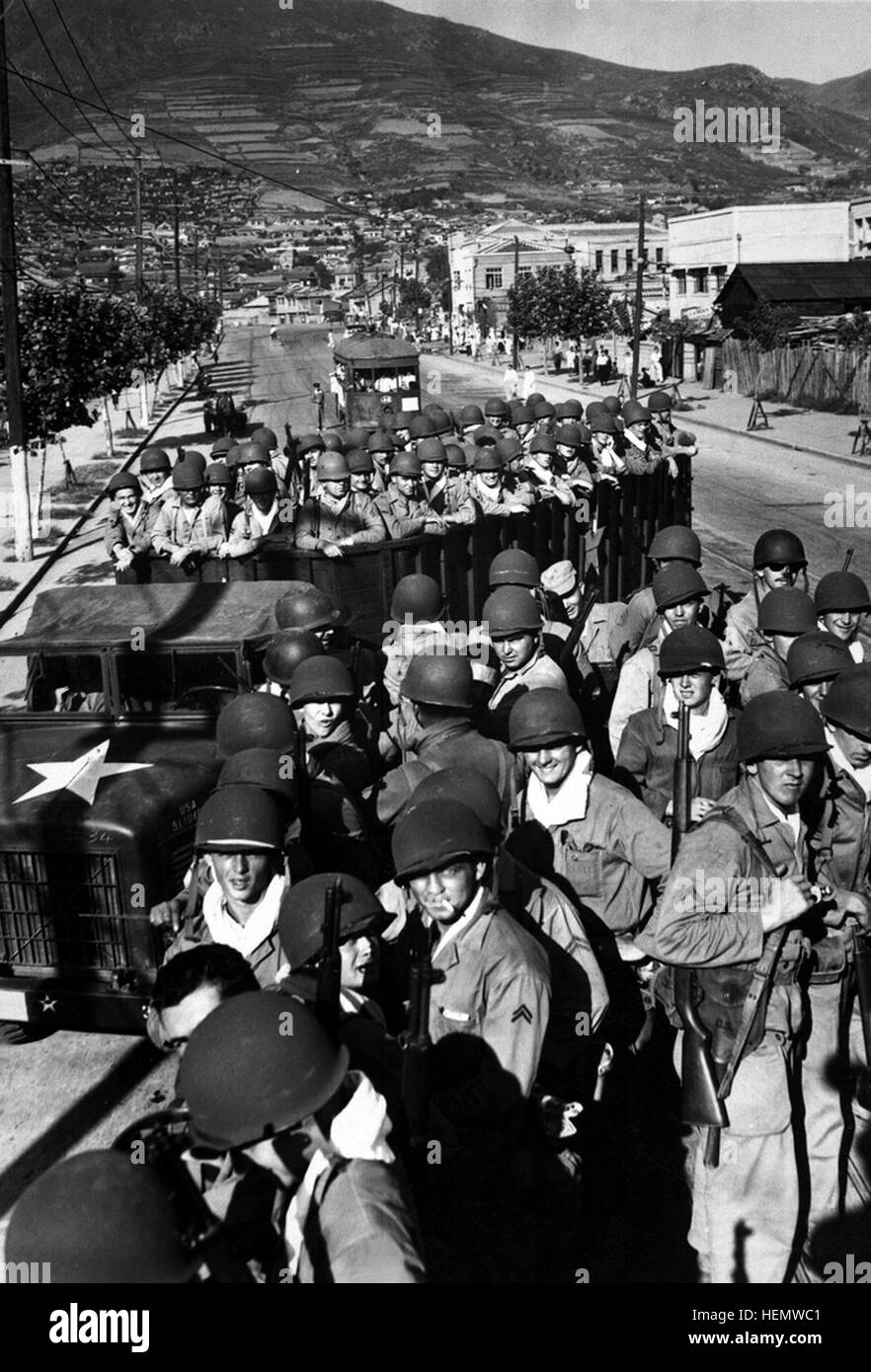 Korean war pusan perimeter Black and White Stock Photos & Images - Alamy