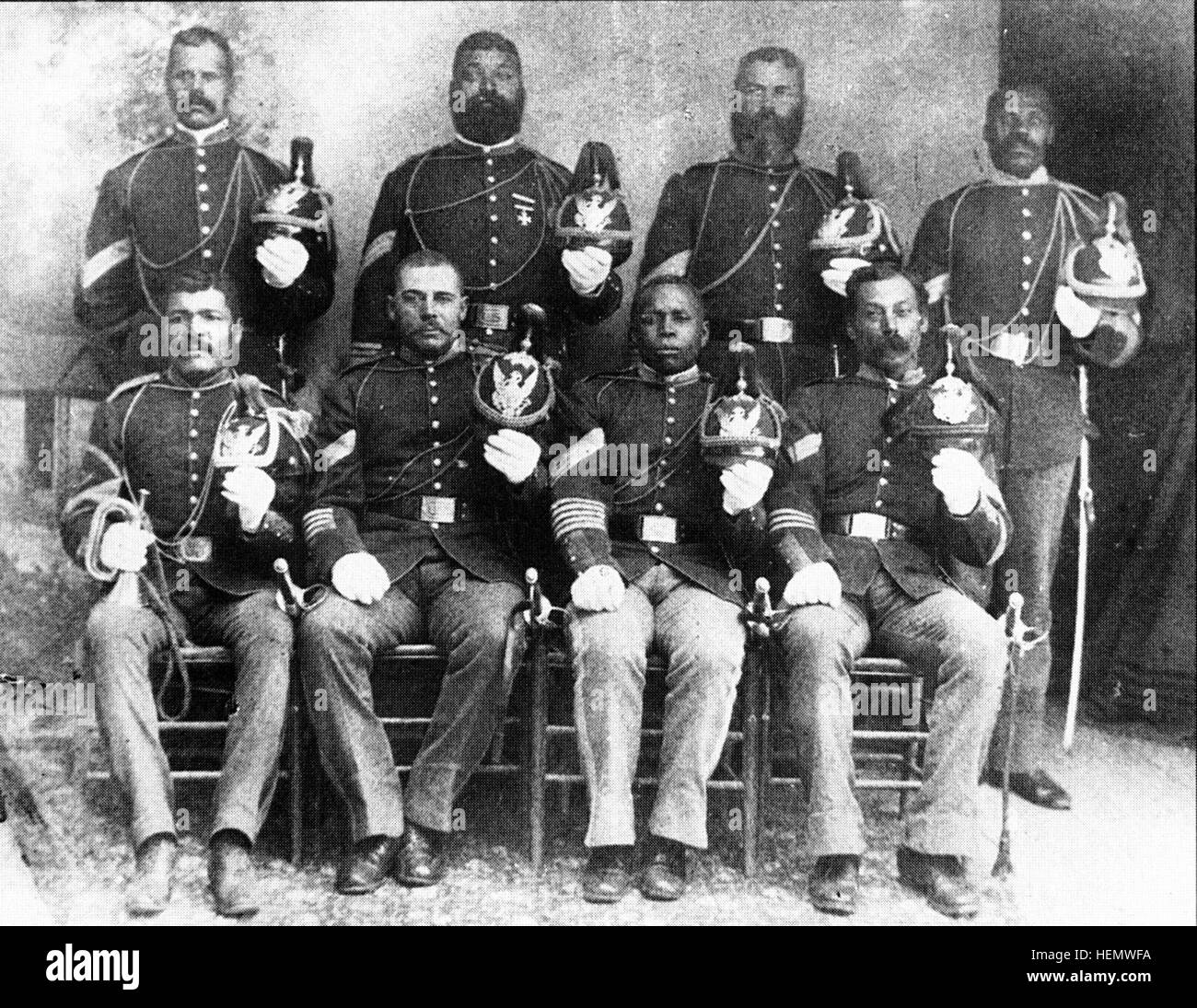 Ninth Cavalry NCOs, 1889 Stock Photo - Alamy