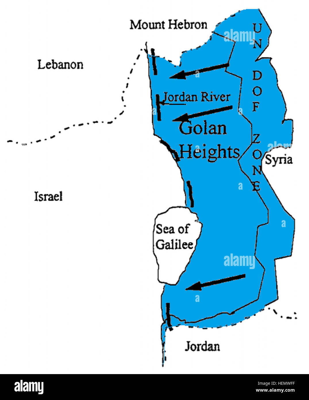 New UNDOF Boundary Stock Photo - Alamy