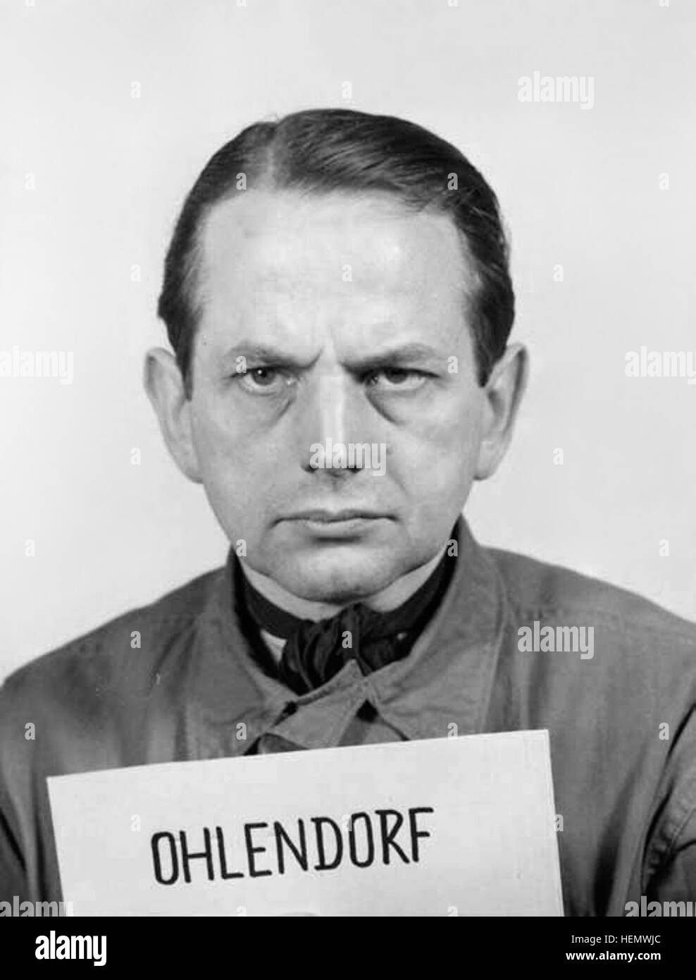 Otto Ohlendorf, a German SS officer, is documented at the Nuremberg ...