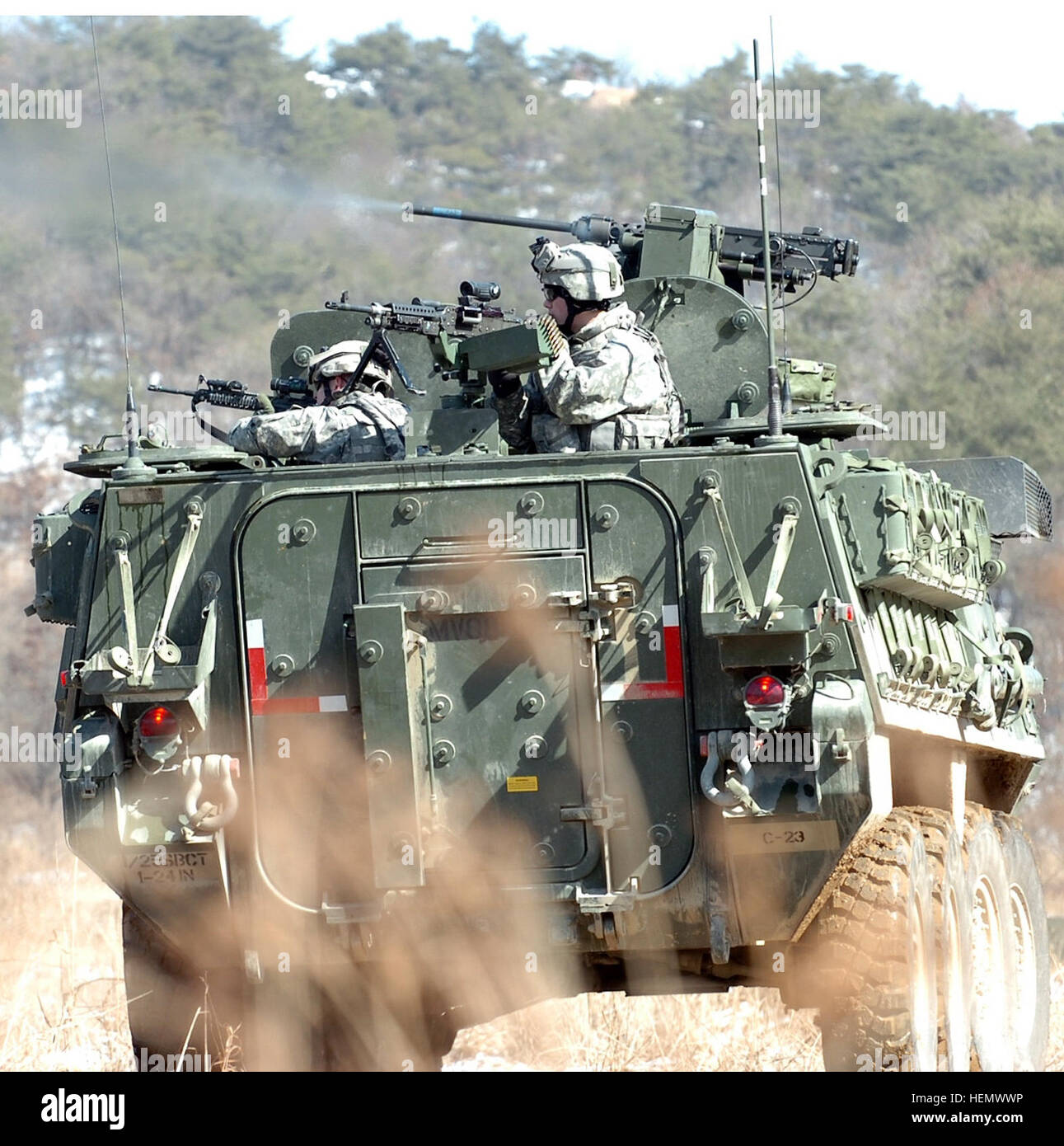 Stryker rear view Stock Photo - Alamy