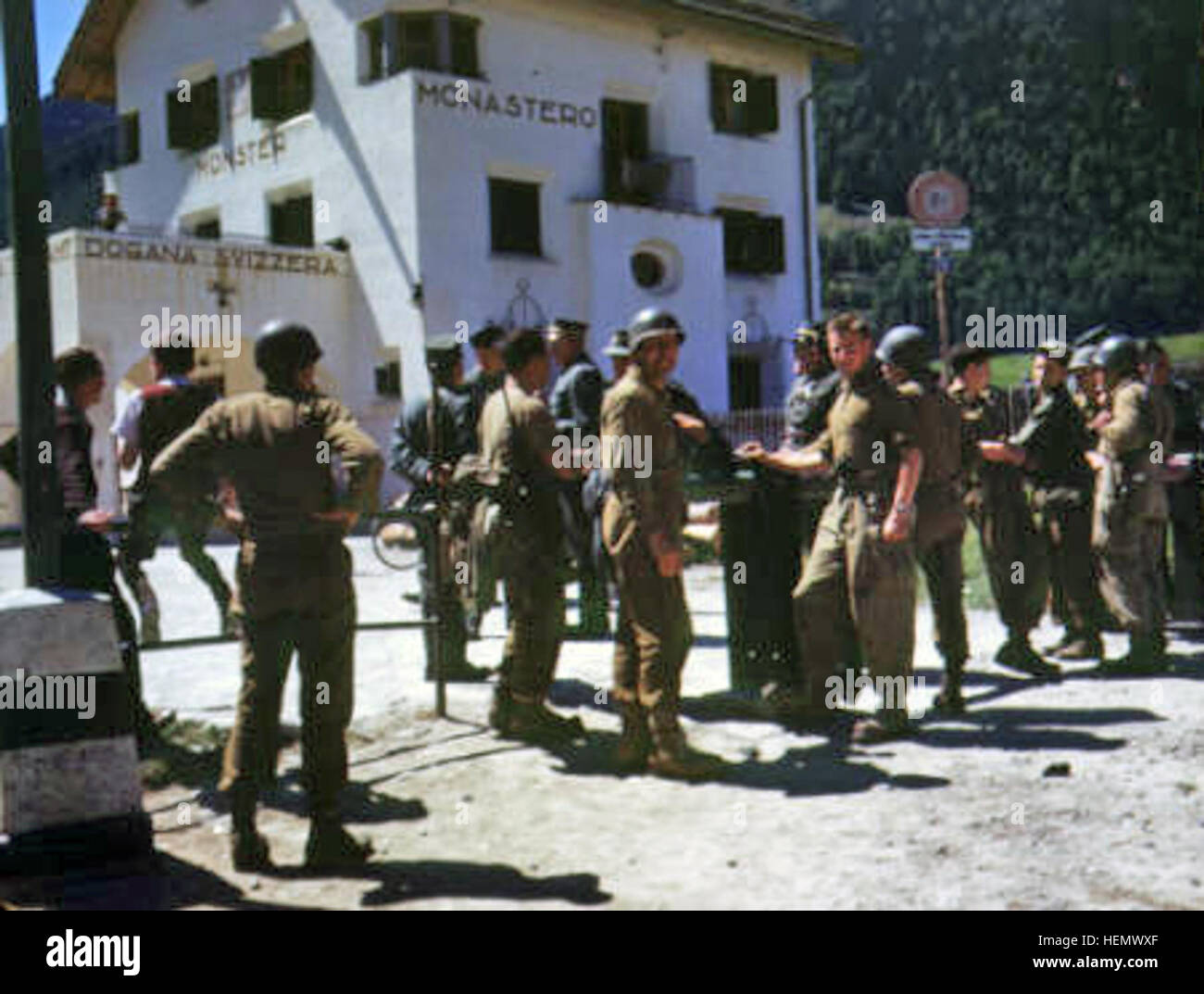 Swiss border 1945 Stock Photo - Alamy