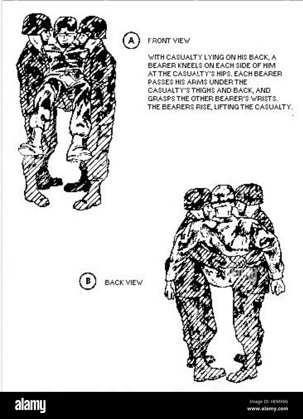 Two-hand seat carry Stock Photo - Alamy