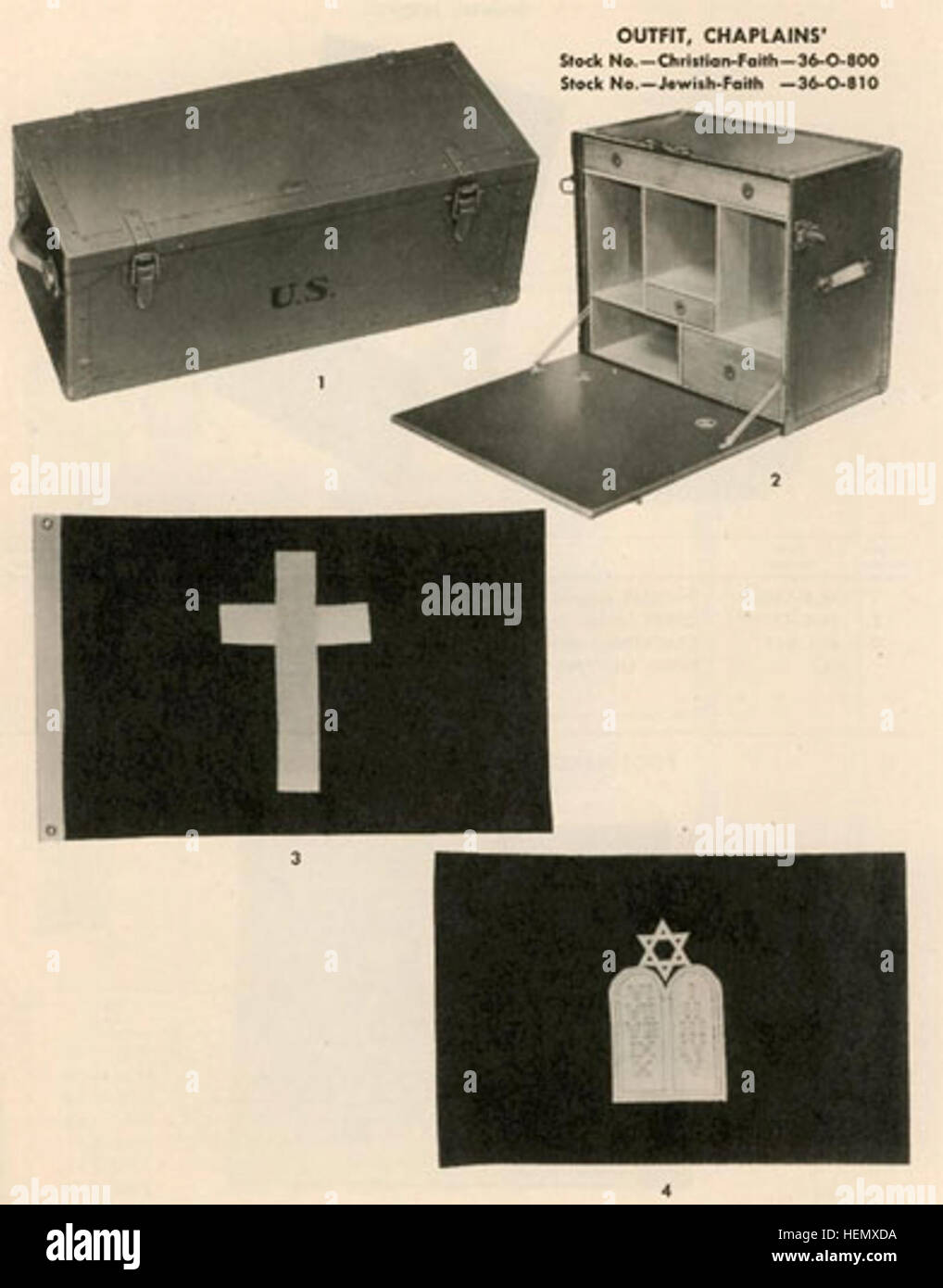 WWII Military Chaplain Kit Stock Photo - Alamy