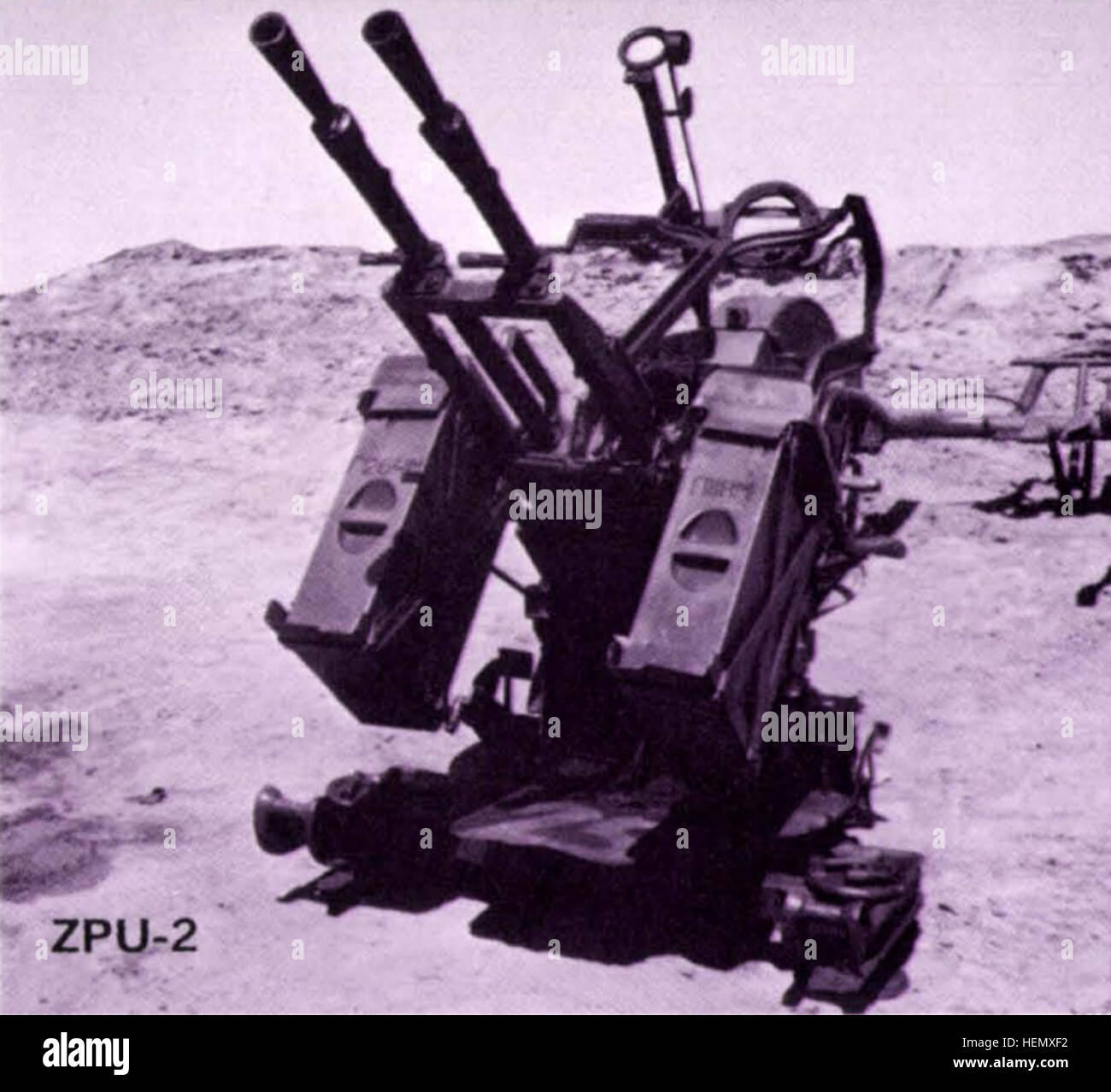 ZPU-2 anti-aircraft gun Stock Photo - Alamy