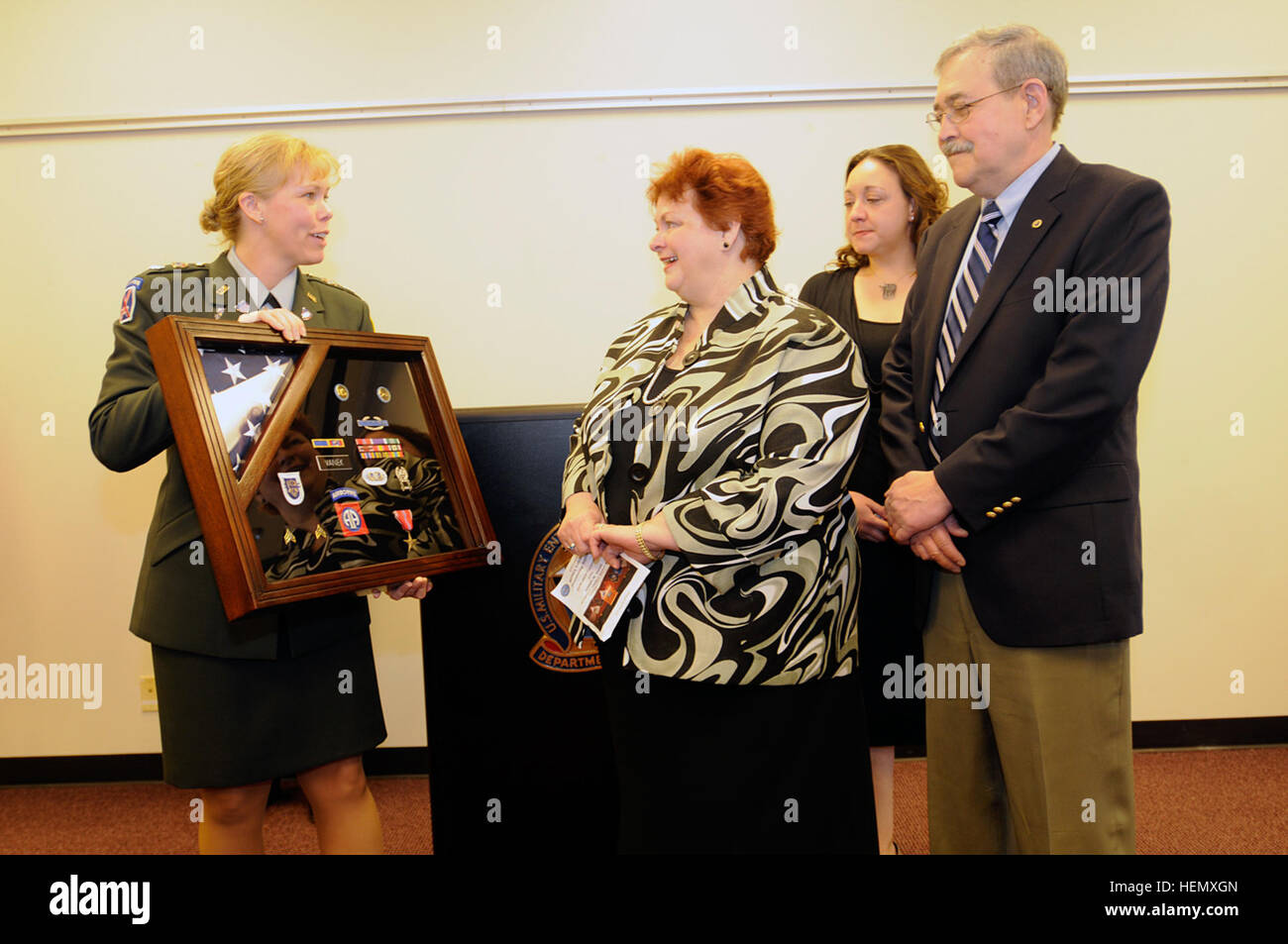 Lt. Col. Holly Gay (left), commander of the Chicago Military Entrance ...