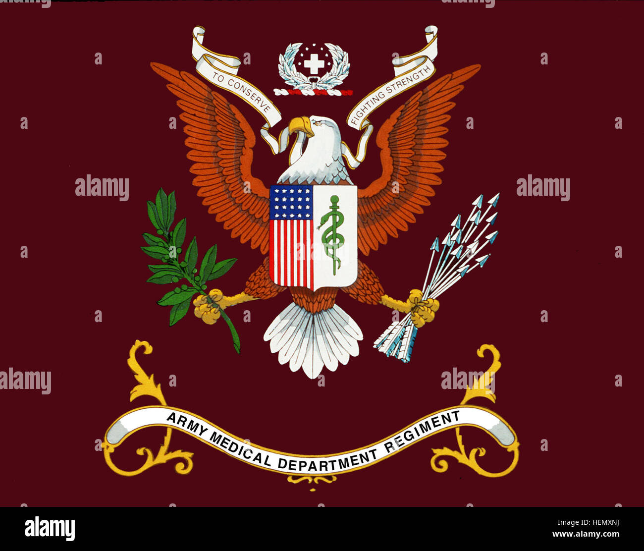 AMEDD Regimental Flag Stock Photo - Alamy