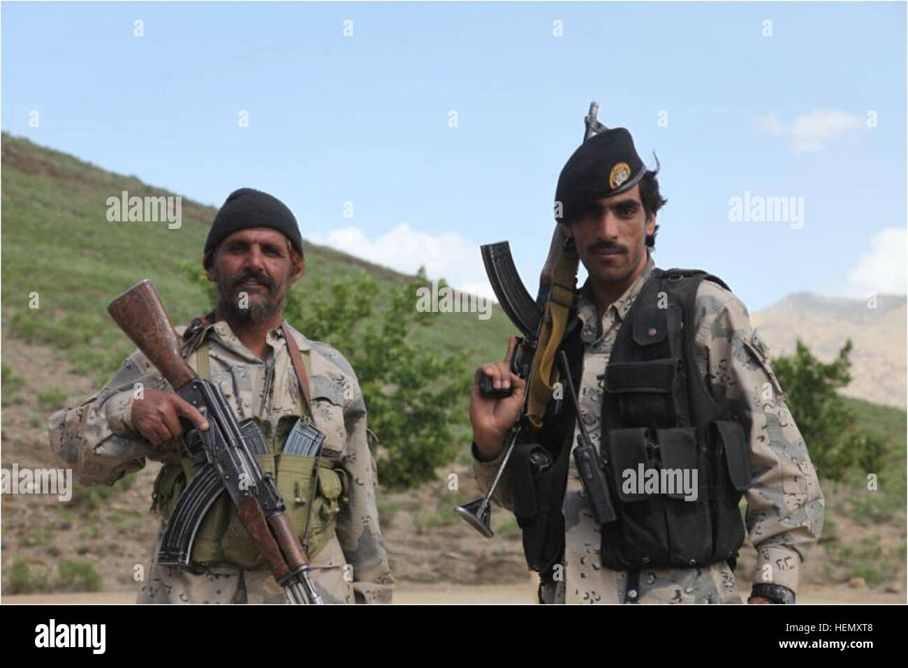 Afghan Border Police near Combat Outpost Margah Stock Photo - Alamy