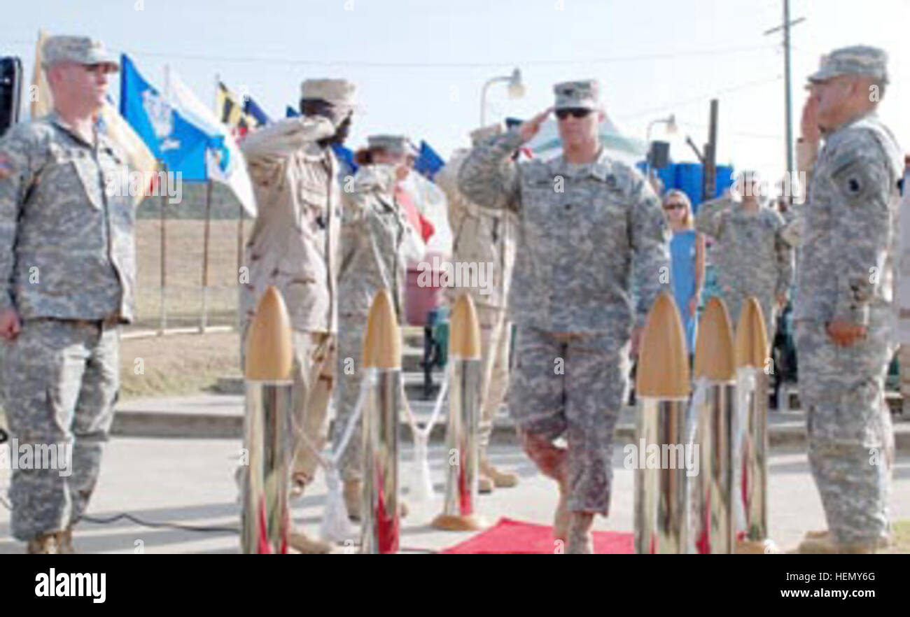 Colonel Wade Dennis salutes at his farewell ceremony in Cuba Stock ...