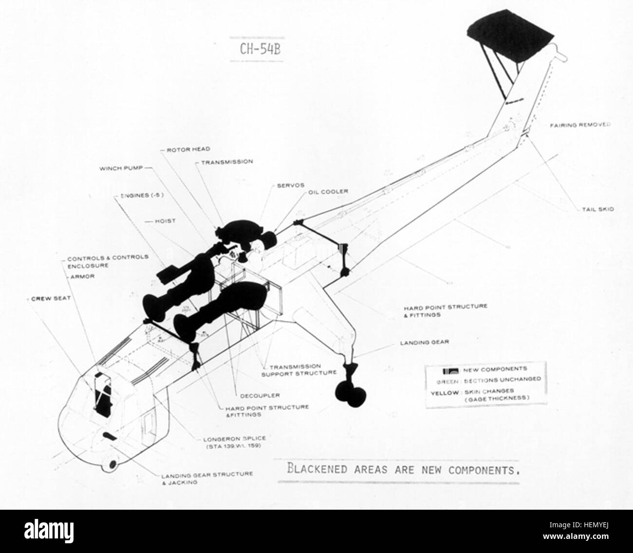 Sikorsky Skycrane CH-54B graphic Stock Photo - Alamy