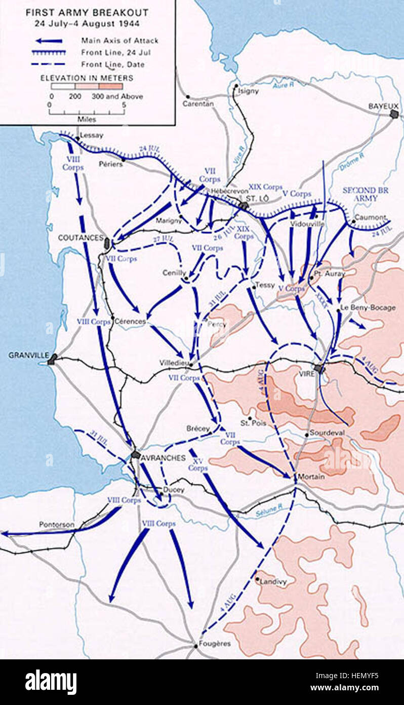 First Army Breakout Stock Photo - Alamy