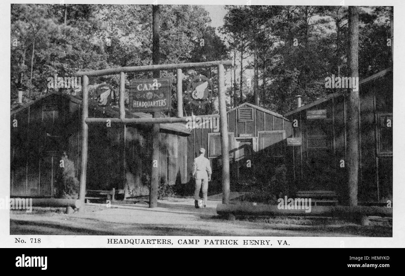 Headquarters, Camp Patrick Henry, VA Stock Photo - Alamy