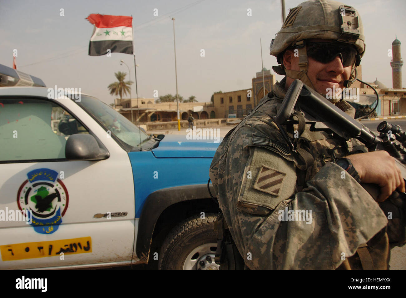 A U.S. Army Soldier from 1-15 Infantry Regiment, 3rd Heavy Brigade ...