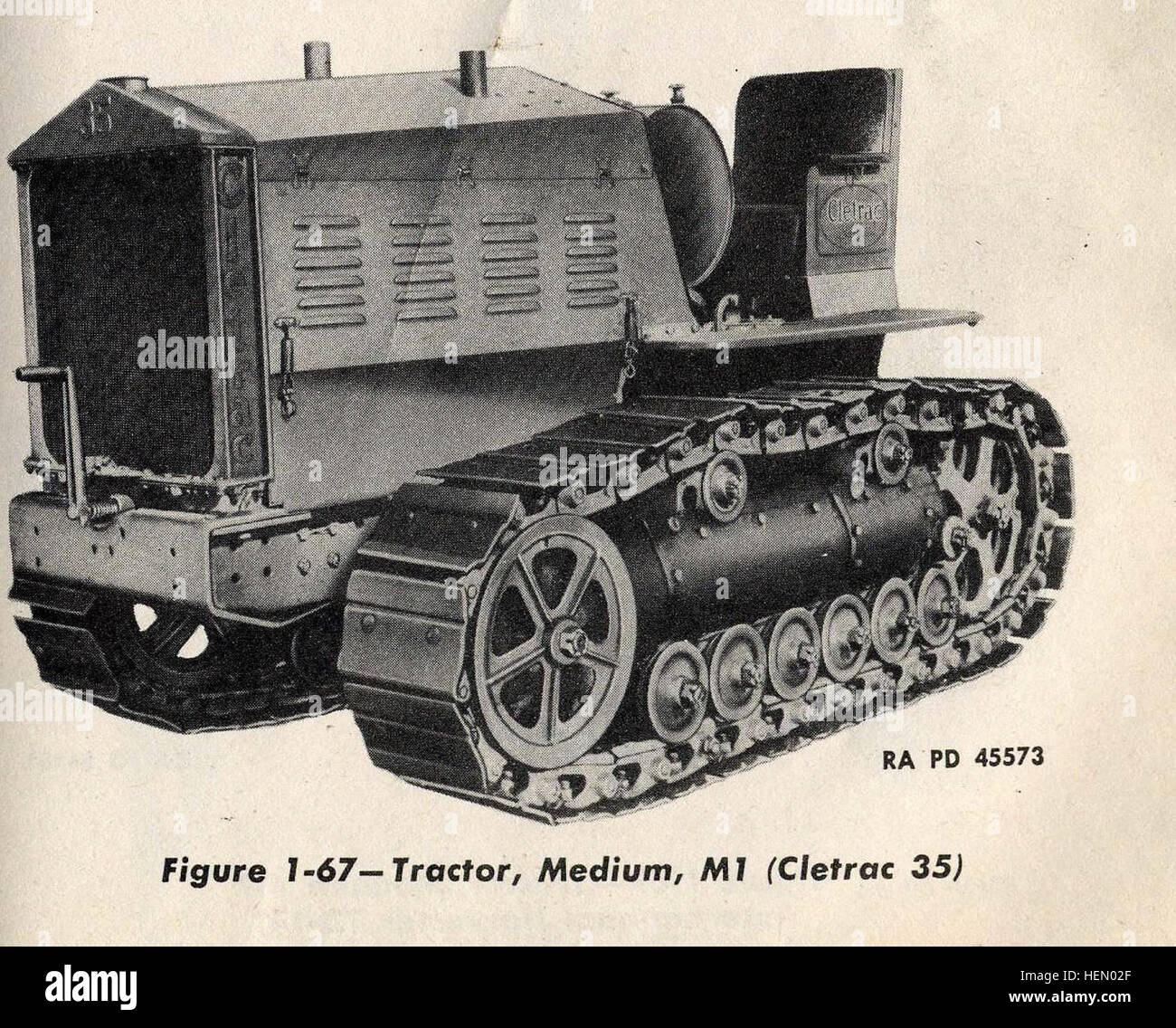 The M1 Medical Cletrac 35 is a tracked vehicle used for battlefield ...