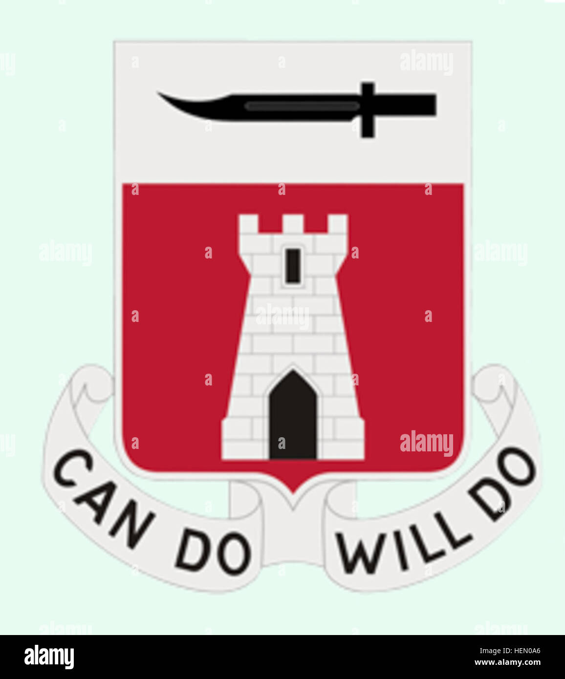 The 467th Engineer Battalion badge symbolizes U.S. Army engineering ...