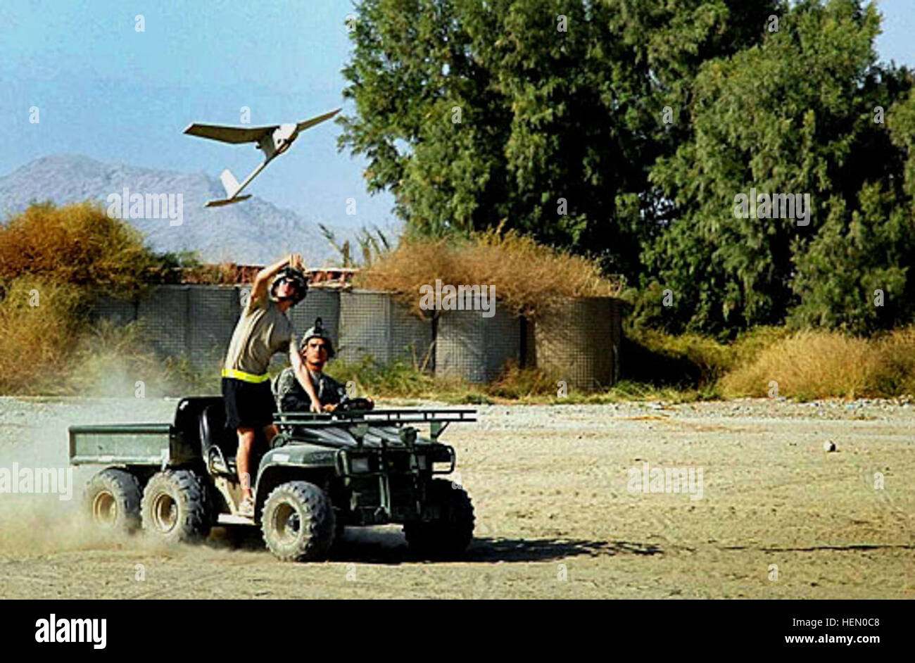 RQ-11 Raven launching Stock Photo - Alamy