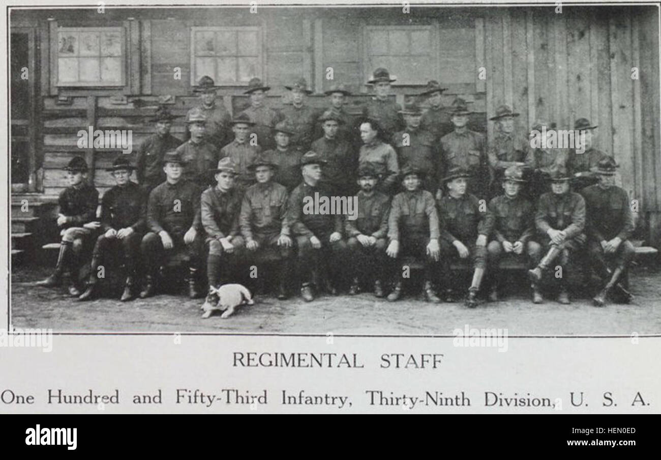 Regimental Staff, 153rd Infantry, 1918 Stock Photo - Alamy