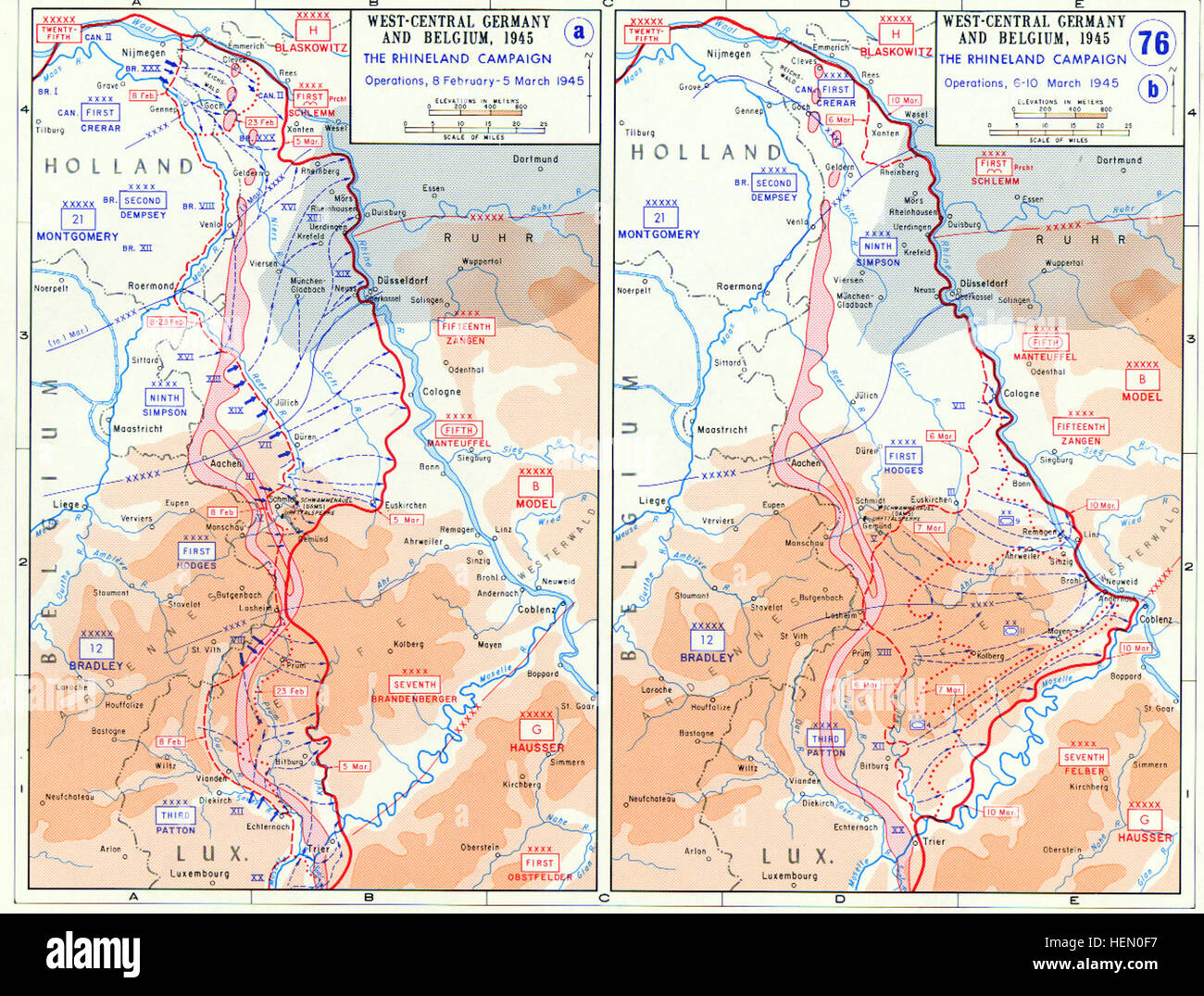 Rhineland Campaign - 6-10 March 1945 Stock Photo - Alamy